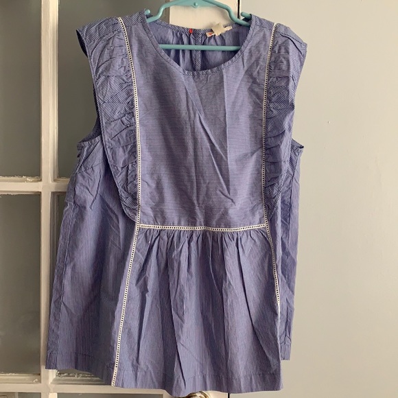 J. Crew | Shirts & Tops | Jcrew Sleeveless Ruffle Tunic Shirt | Poshmark